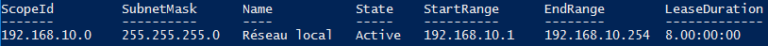 Installation et configuration d’un serveur DHCP en PowerShell – NEPTUNET.FR